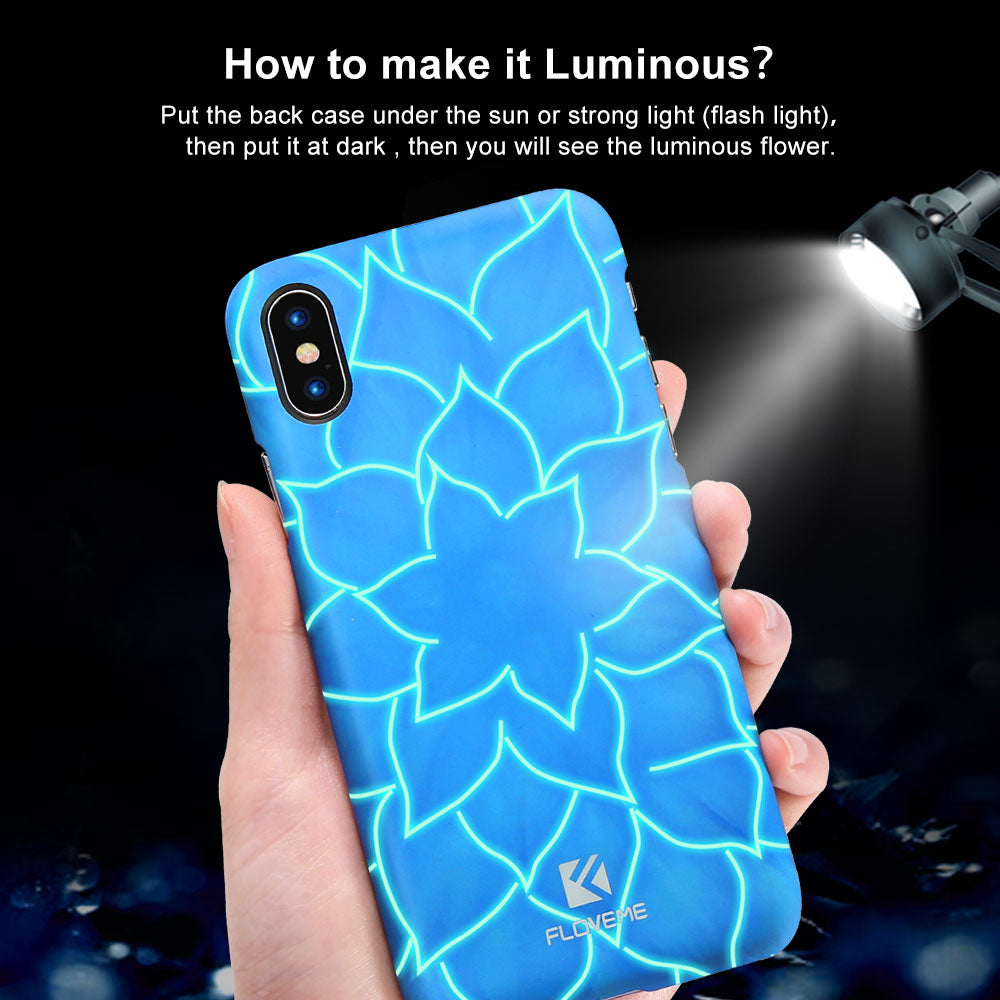 3D Lotus Luminous Phone Case for iPhone X