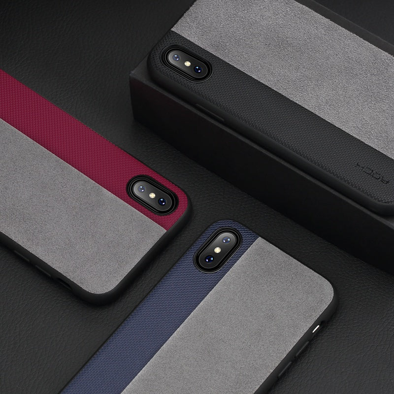 Slim Full Protective Phone Case for iPhone X - Dark Blue,Black,Red
