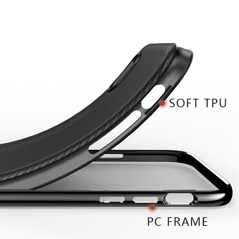 Ultra Thin Slim Fashion Acrylic Frame + Black Soft TPU Cover For iPhon