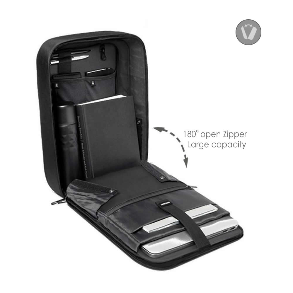 Office Waterproof Backpack/Briefcase With Password Lock,External USB F