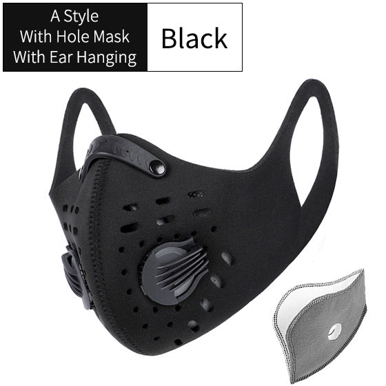 Sports/Cycling Face Mask with Activated Carbon Filter and Exhalation V