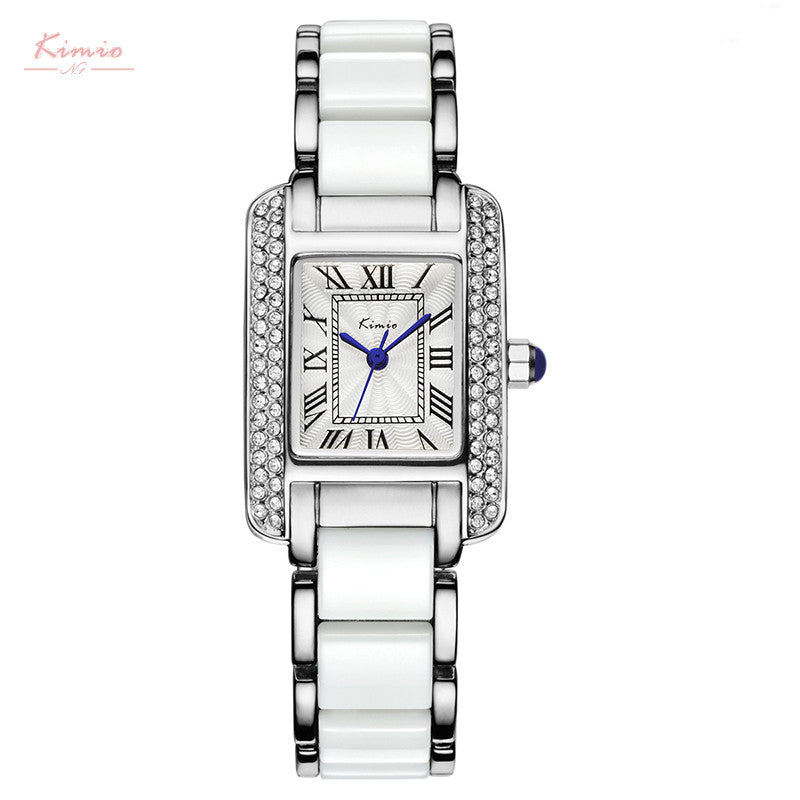Kimio Brand Women Quartz Watches Silver Diamond