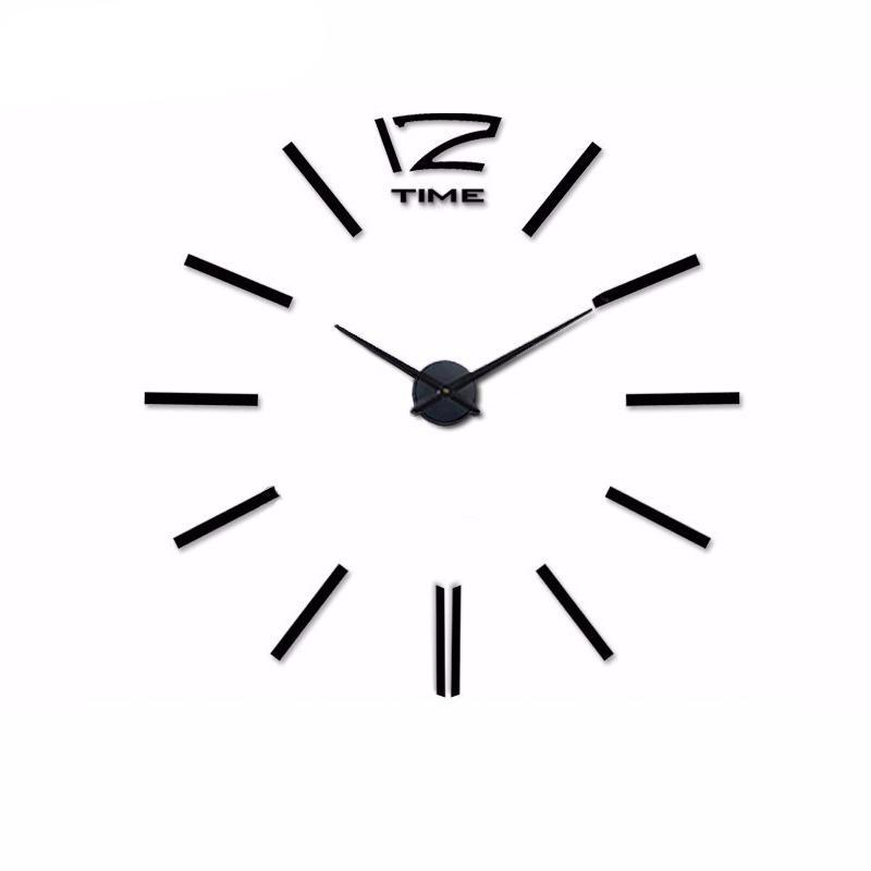 Fashion Mirror Sticker DIY Wall Clocks-Black,Red,Pink,Silver,Gold,Choc