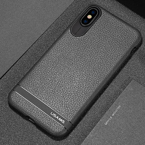 TPU case for iPhone X with Litchi texture - Black,Red,Grey,brown,Blue