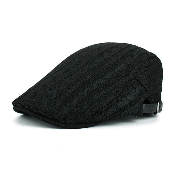 Winter Cotton Beret Hat For Men - Khaki,Black,Navy,Coffee,Grey