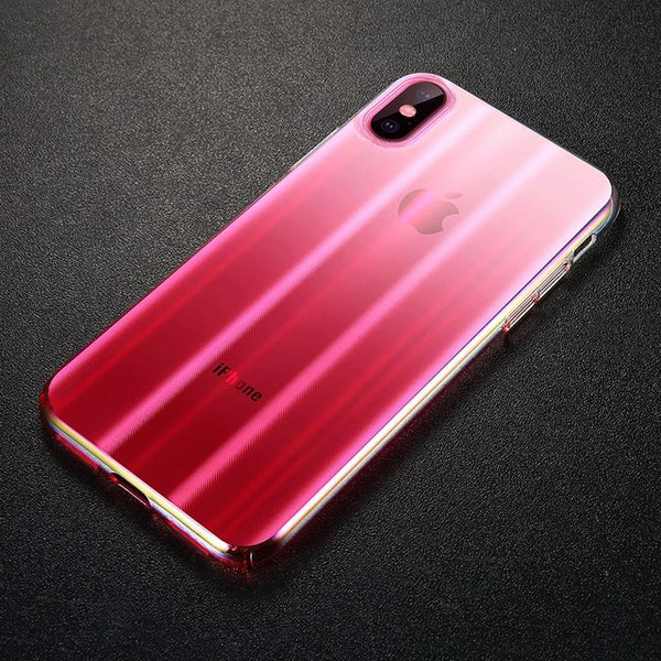 iPhone Xs /Xs Max/XR Gradient Color Cases - Black,Blue,Pink